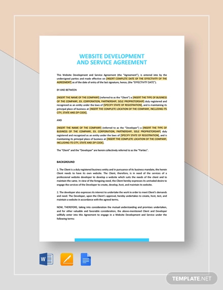 Development Agreement Template - 20+ Free Word, Excel, PDF Format Download
