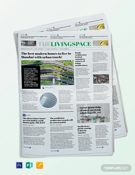 Newspaper Template - 162+ Free Word, PPT, PDF, PSD, EPS, Indesign ...