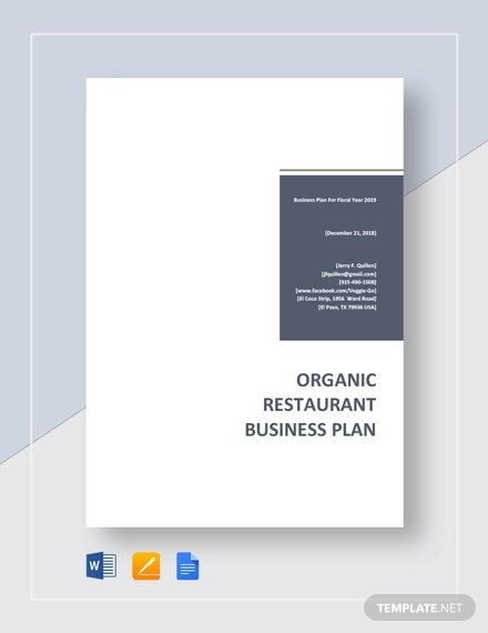 Restaurant Business Plan Template - 21+ Word, Excel, PDF, Google Docs ...