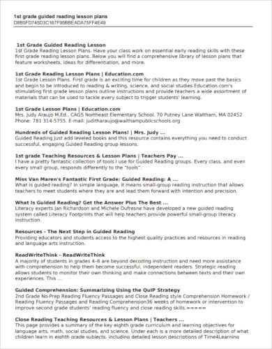 10 Lesson Plan Templates For 1st Grade PDF 10 Lesson Plan Templates For 1st Grade PDF
