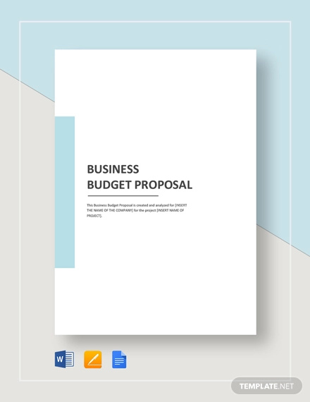 16+ Budget Proposal Templates - PDF, DOC, Apple Pages, Google Docs
