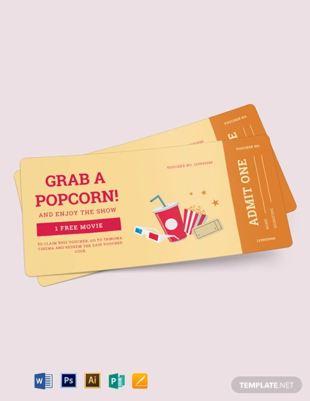 25 Ticket Voucher Templates PSD EPS PDF Word