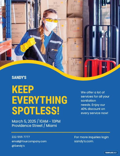 18 Cleaning Service Flyer Templates JPG Illustrator MS Word 