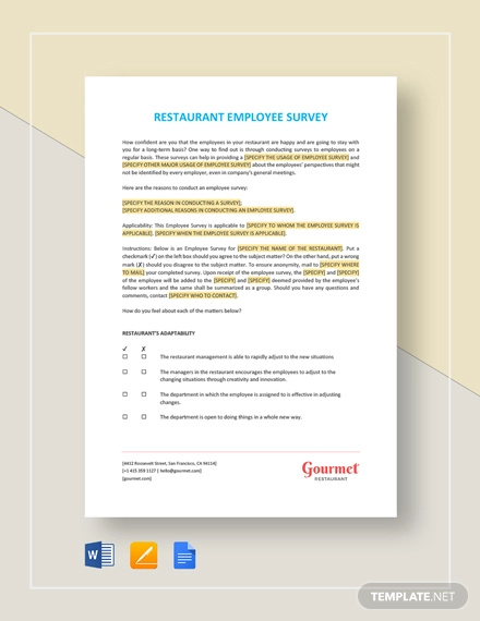 20+ Employee Survey Templates & Samples - DOC, PDF