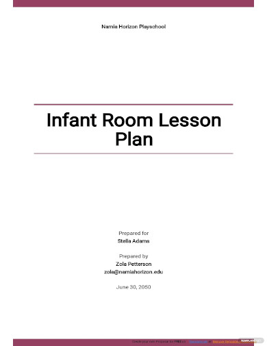 13+ Best Infant Lesson Plan Templates - PDF