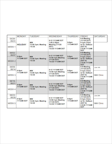 8+ Monthly Lesson Plan Templates - PDF