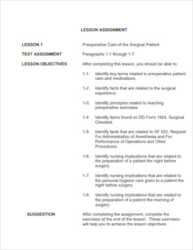 9+ Nursing Lesson Plan Templates - PDF