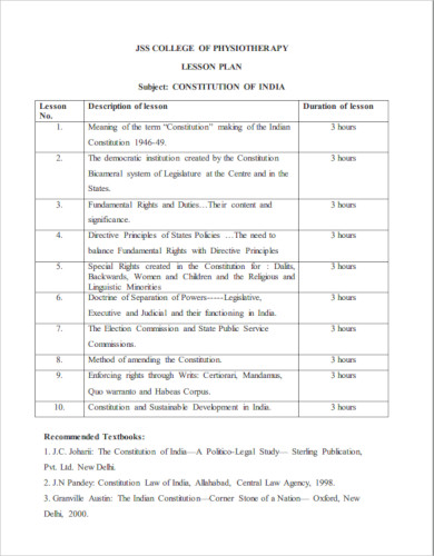 9+ Best College Lesson Plan Templates in MS Word | Google Docs | Apple ...