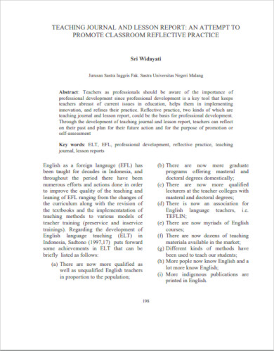 5+ Best Lesson Report Templates - PDF