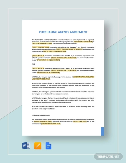 20+ Sample Agent Agreement Templates - PDF, Word, Pages