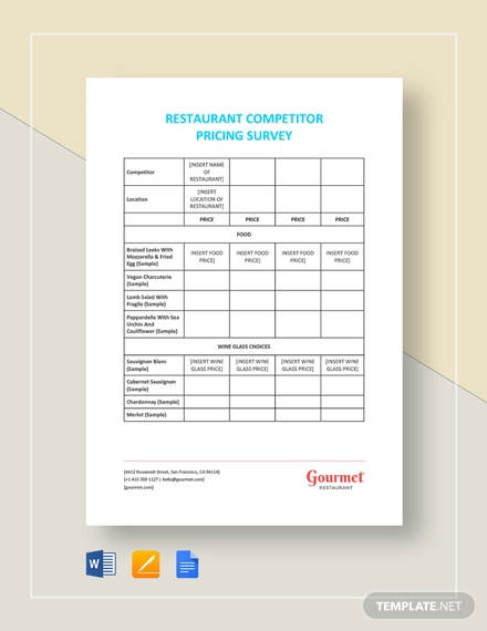 18+ Restaurant Survey Templates – PDF, Word