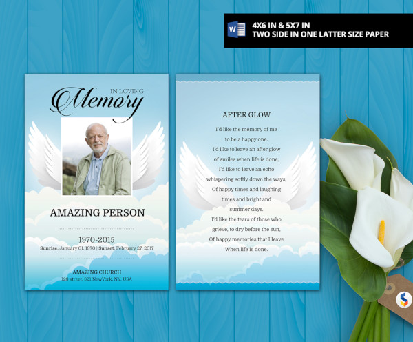 17+ Funeral Prayer Card Templates in PSD | Word
