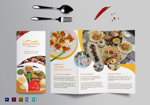 16 Restaurant Catering Brochure Templates AI InDesign Word PSD 