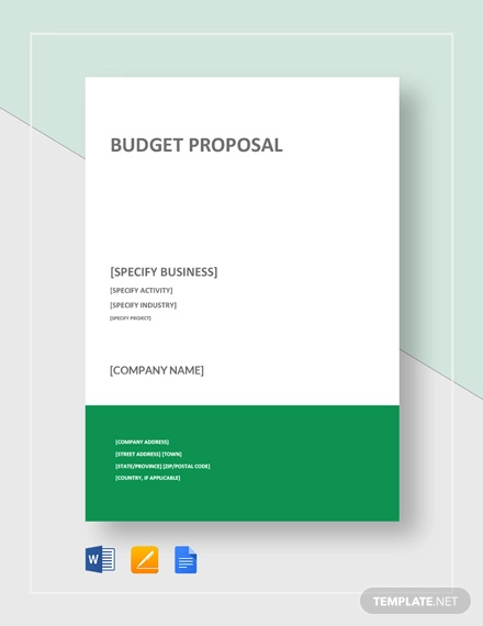 Budget Proposal Template 22 Free Sample Example Format Download 