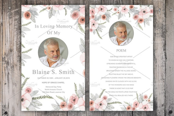 17 Funeral Prayer Card Templates In PSD Word