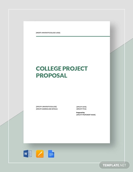 9+ College Project Proposal Templates - PDF, Word