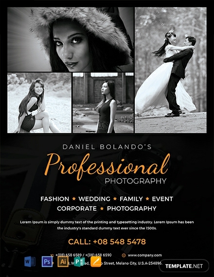 10 Best Wedding Photography Flyer Templates MS Word Photoshop 