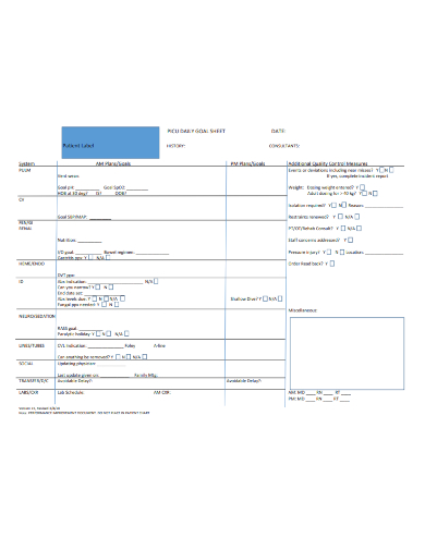 18+ Goal Sheet Templates - Google Docs, MS Word, Pages Google Sheets ...