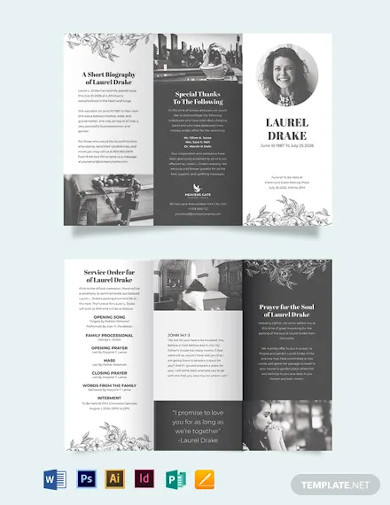 11+ Funeral Booklet Templates in PSD | Word | PDF | ID | Publisher | Pages