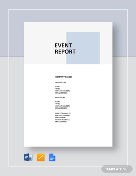 Free 19+ Event Report Templates - Word, PDF, Docs, Pages