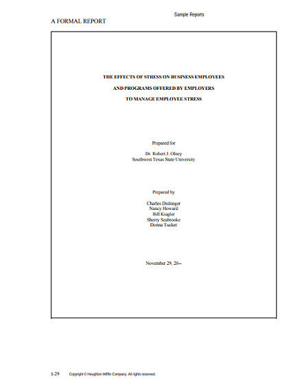 10+ Formal Report Templates - MS Word, PDF, Publisher