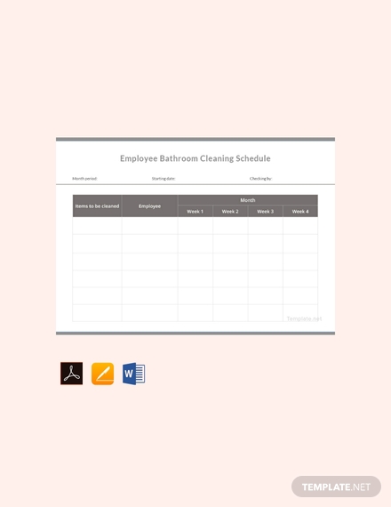 10+ Bathroom Cleaning Schedule Templates - Google Docs, Google Sheets ...
