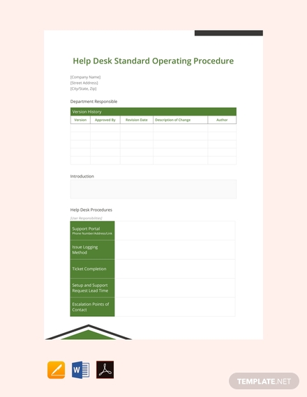 25+ Standard Operating Procedure Example Templates - Google Docs, MS ...