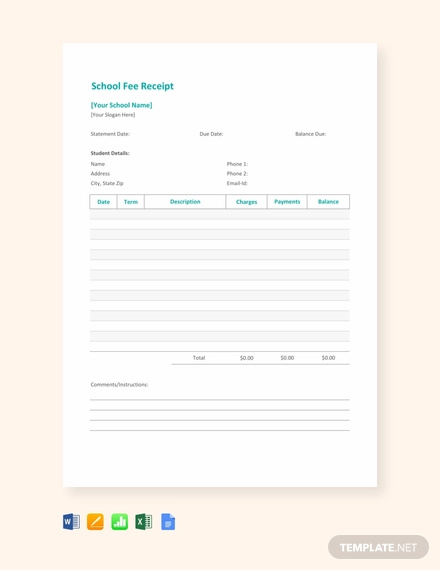 21+ Daycare Receipt Templates - PDF, DOC