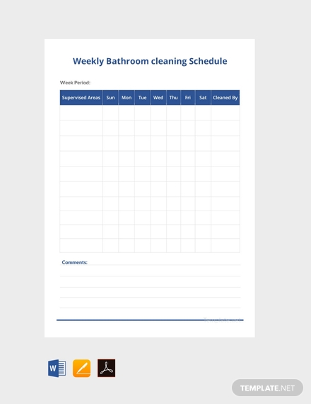 10+ Bathroom Cleaning Schedule Templates - Google Docs, Google Sheets ...