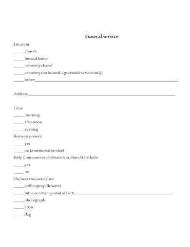 15+ Funeral Checklist Templates in PDF | Word | XLS