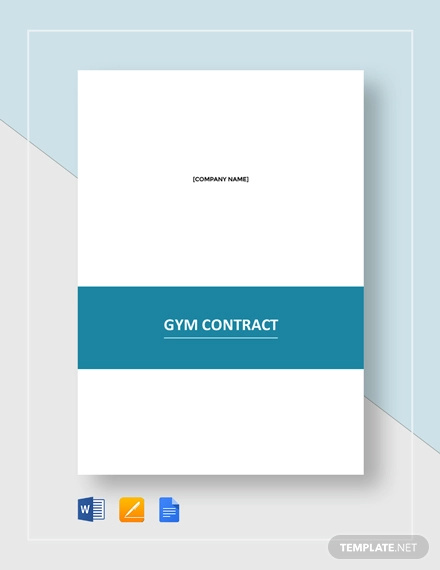 FREE 15+ Gym Contract Templates in MS Word | Google Docs | Apple Pages ...