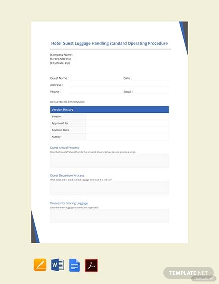 25+ Standard Operating Procedure Example Templates - Google Docs, MS ...