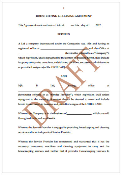 13+ Best Cleaning Service Agreement Templates in Word | Google Docs ...