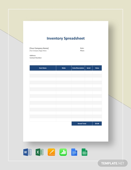 50+ Inventory Spreadsheet Templates - Google Docs | MS Word | Google ...