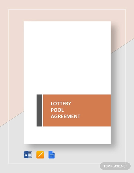 Lottery Pool Agreement Template - 7+ Free PDF Documents Download