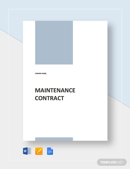 15+ Maintenance Contract Templates - Word, PDF, Apple Pages, Google Docs