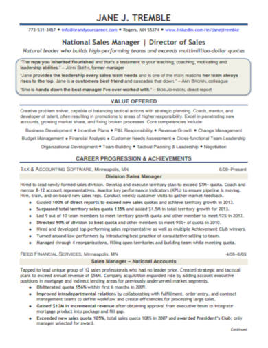 9+ Sales Manager Resume Templates - PDF, Word, AI, InDesign, PSD, Publisher