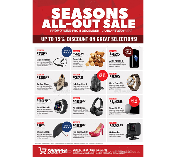 11+ Sales Promotional Flyer Template - AI, InDesign, Word, Pages ...