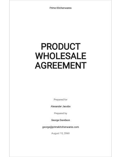27+ Wholesale Agreement Templates - PDF, Word, Apple Pages, Google Docs