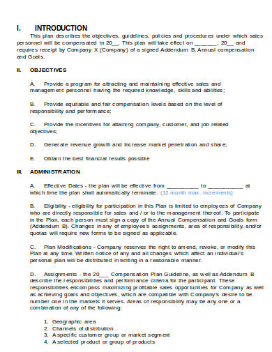 10+ Sales Compensation Plan Templates - PDF, Word, Google Docs, Apple Pages