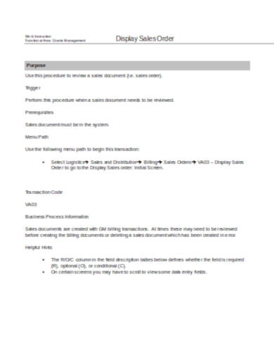 7+ Sales Order Templates - Google Docs, Google Sheet, Excel, Word ...