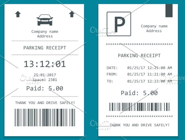 Free Car Vehicle Parking Receipt Template Word Pdf Eforms Free Car 