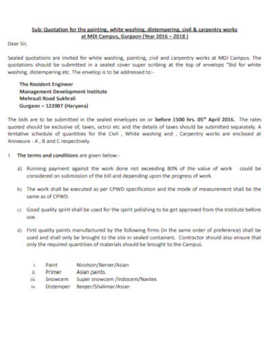 13 Painting Quote Templates In PDF DOC