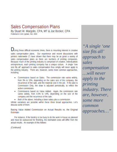 10+ Sales Compensation Plan Templates - PDF, Word, Google Docs, Apple Pages