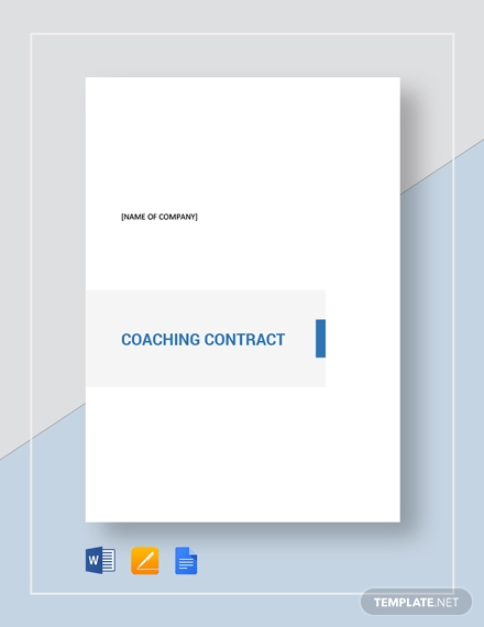 8+ Coaching Contract Templates - MS Word, Google Docs, Pages, PDF