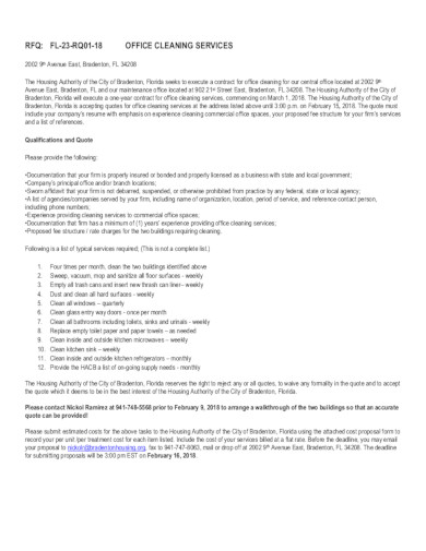 20 Cleaning Service Quotation Templates In PDF