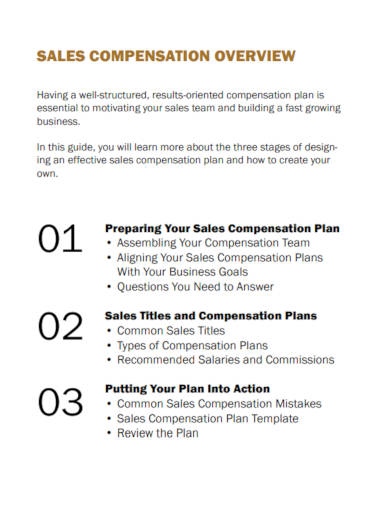 10+ Sales Compensation Plan Templates - PDF, Word, Google Docs, Apple Pages