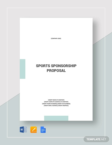 14+ Sports Sponsorship Proposal Templates - Word, PDF, Google Docs ...