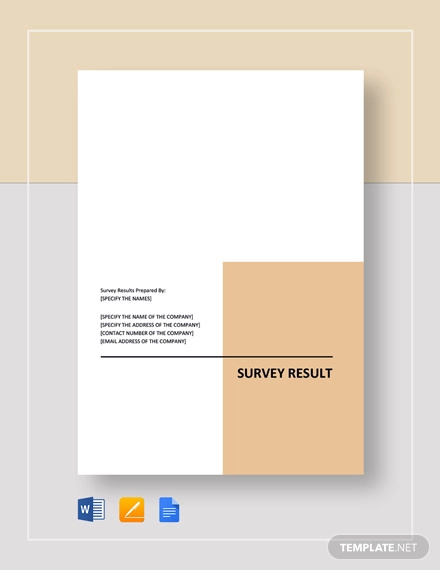 10+ Survey Results Templates – PDF, Word, Excel
