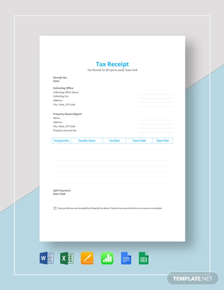 7+ Tax Receipt Templates - DOC, PDF